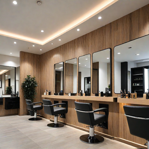 Hair Salon Shop Front View Layout - AI Image