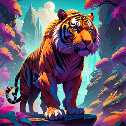 buff bara tiger furry - AI Image